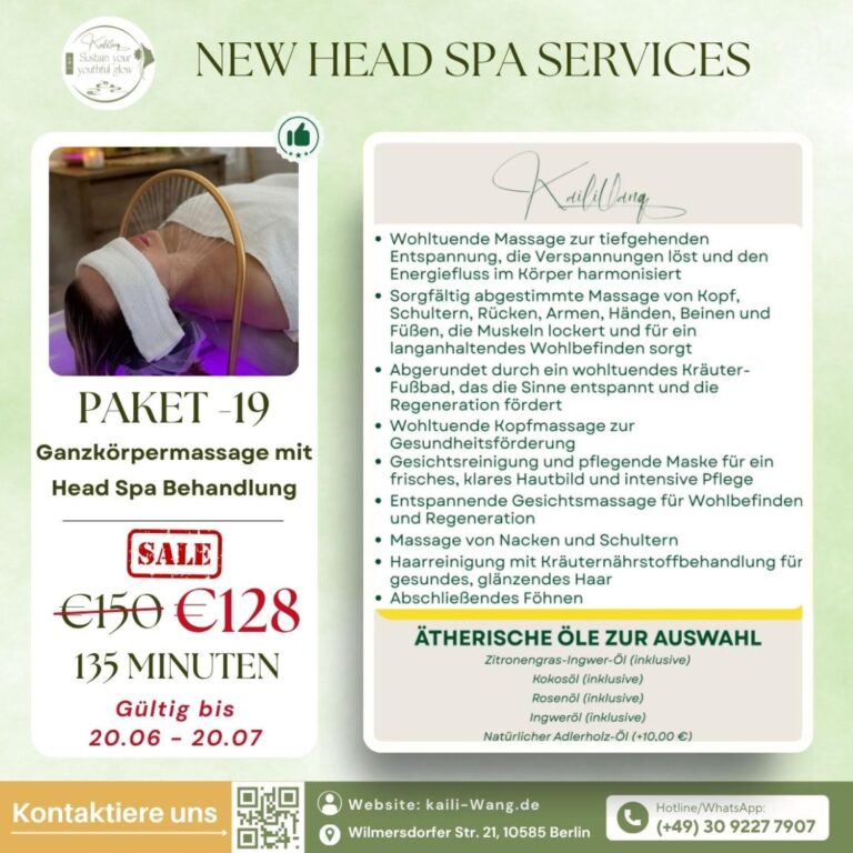 Kai Li Wang Head Spa – Massage, Kosmetik & Entspannung Berlin